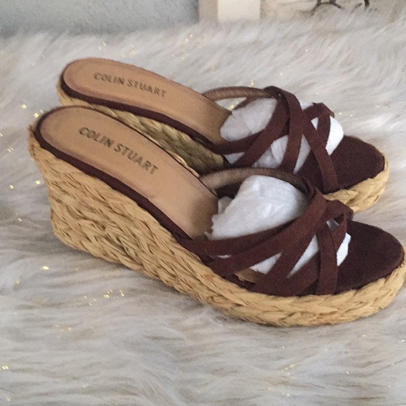 Colin Stuart | Shoes | Colin Stuart Wedge Brown Size New | Poshmark
